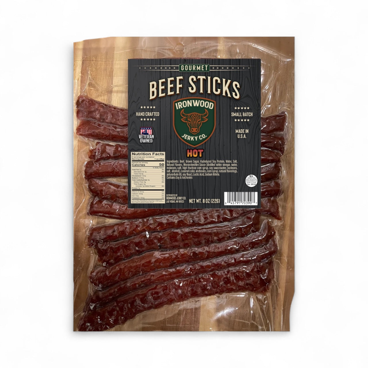 1/2 Pound of Hot Beef Sticks – Beef Jerky Las Vegas